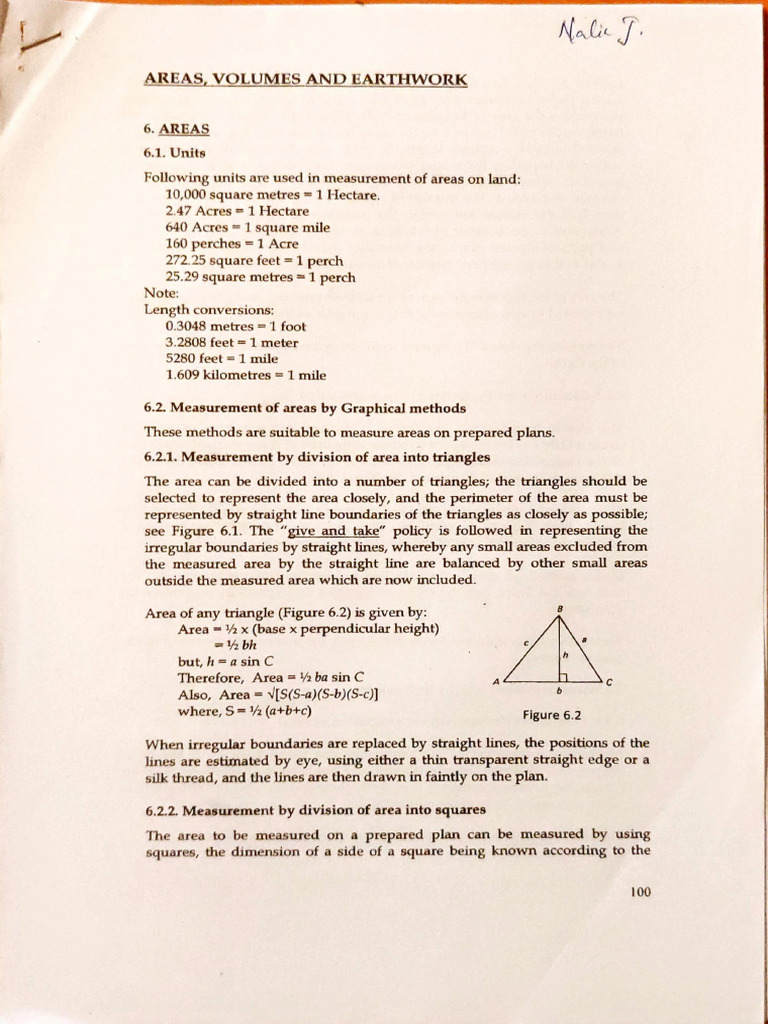 Areas and Volumes Note | PDF