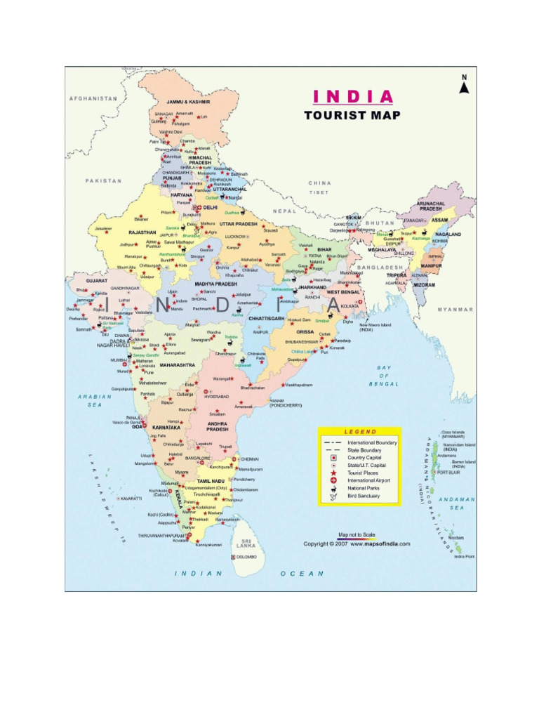 JV Temple and Cultural Sites Map of India | PDF