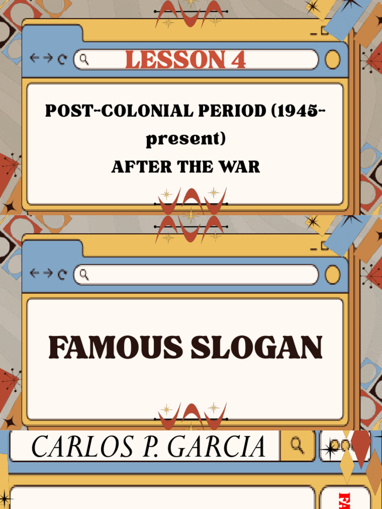 Lesson 4 Post Colonial Period After War | PDF