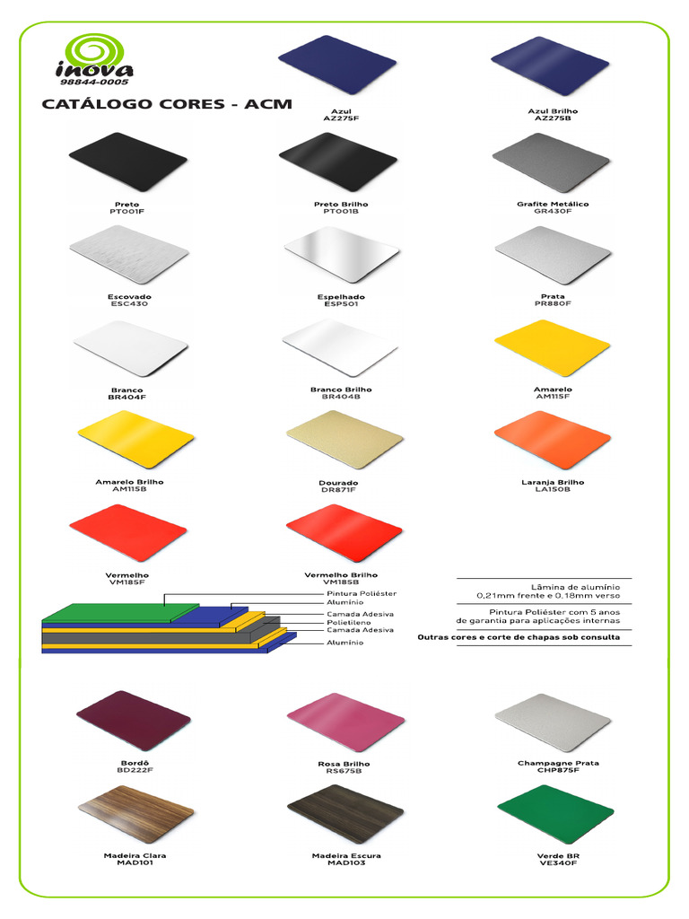 CATÁLOGO ACM - CORES | PDF