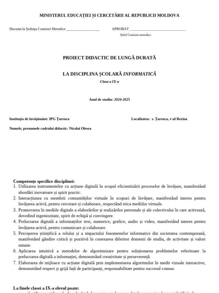 Clasa 9 Informatica | PDF