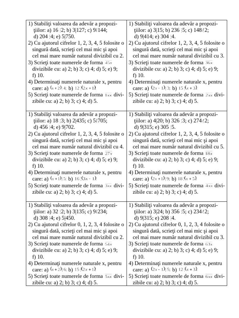 Divizibil in N | PDF