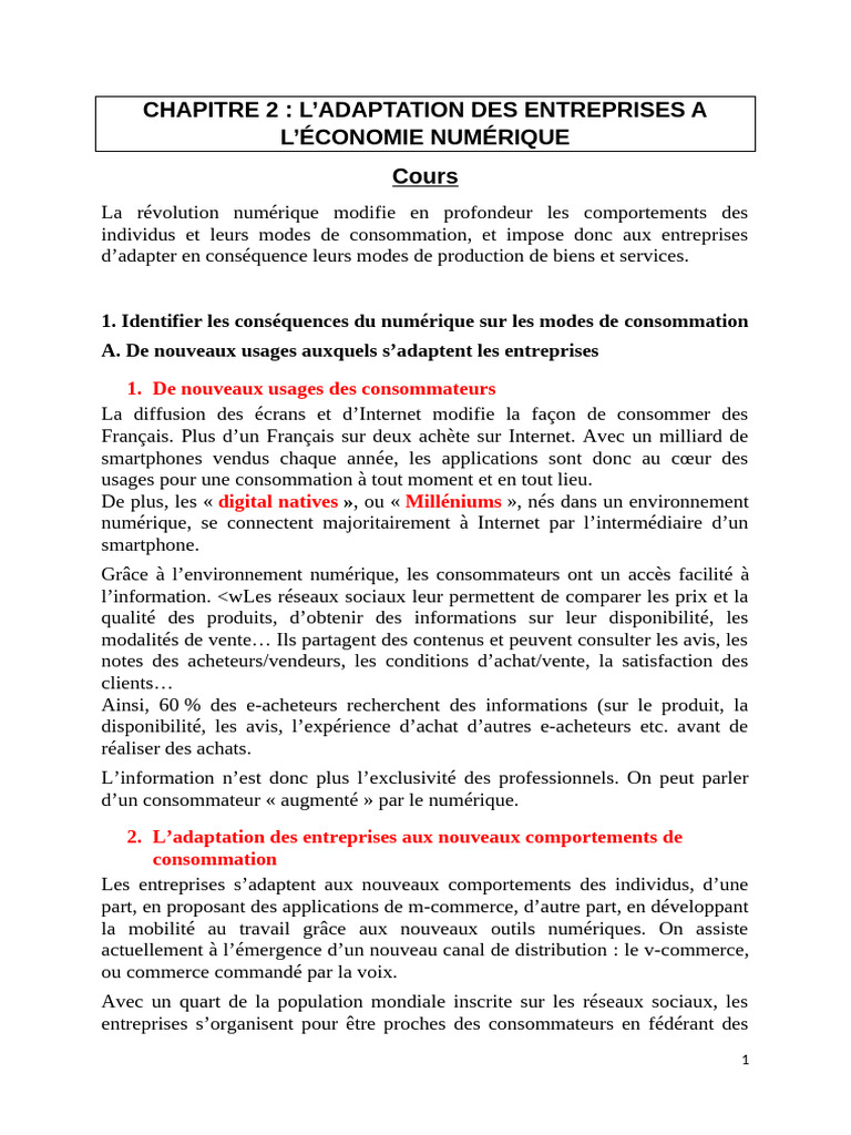 Chapitre 2 Cours Cejm BTS Mco2 Et CG2 | PDF