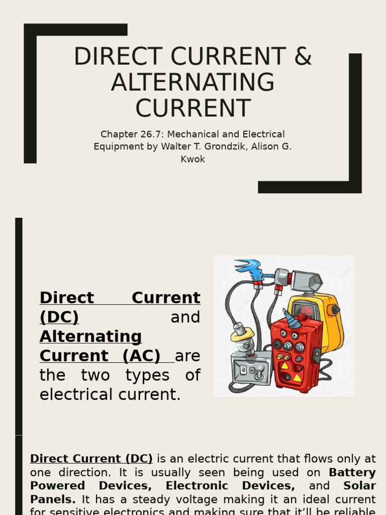 Direct Current Alternating Current | PDF