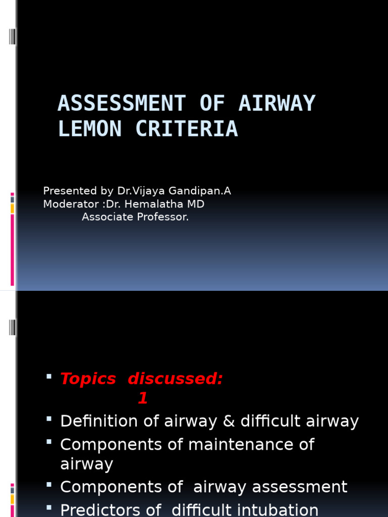 Assessment of Airway | PDF