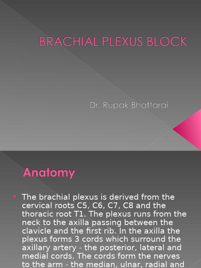 Brachial Plexus Block | PDF