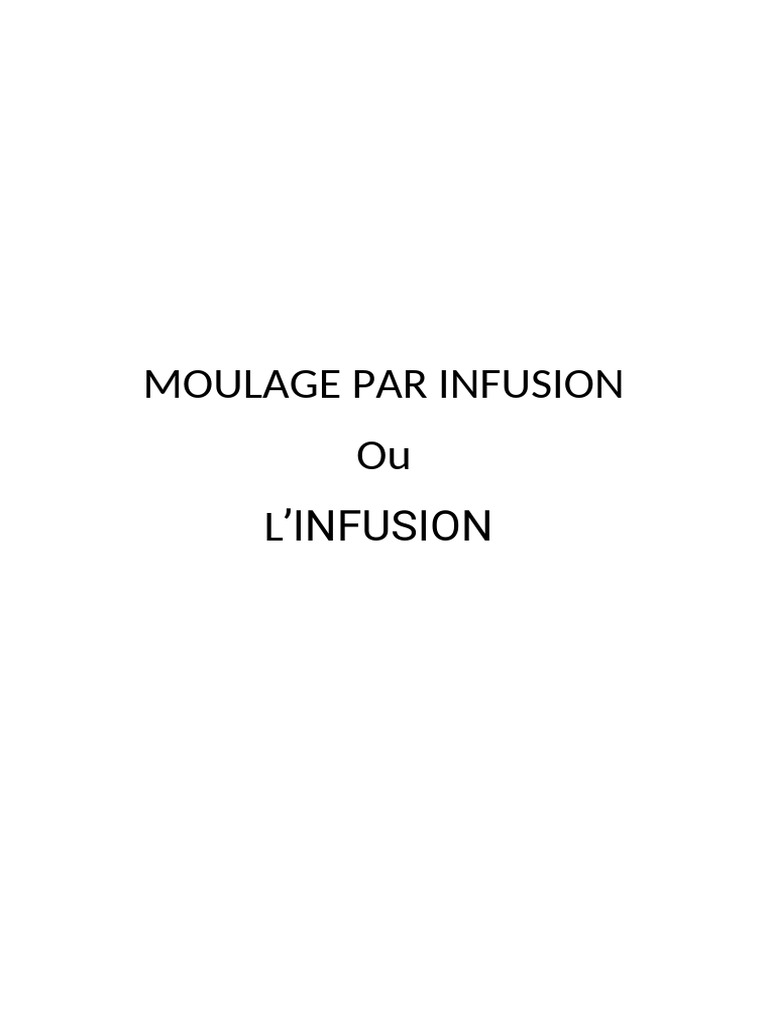 Moulage Par Infusion | PDF