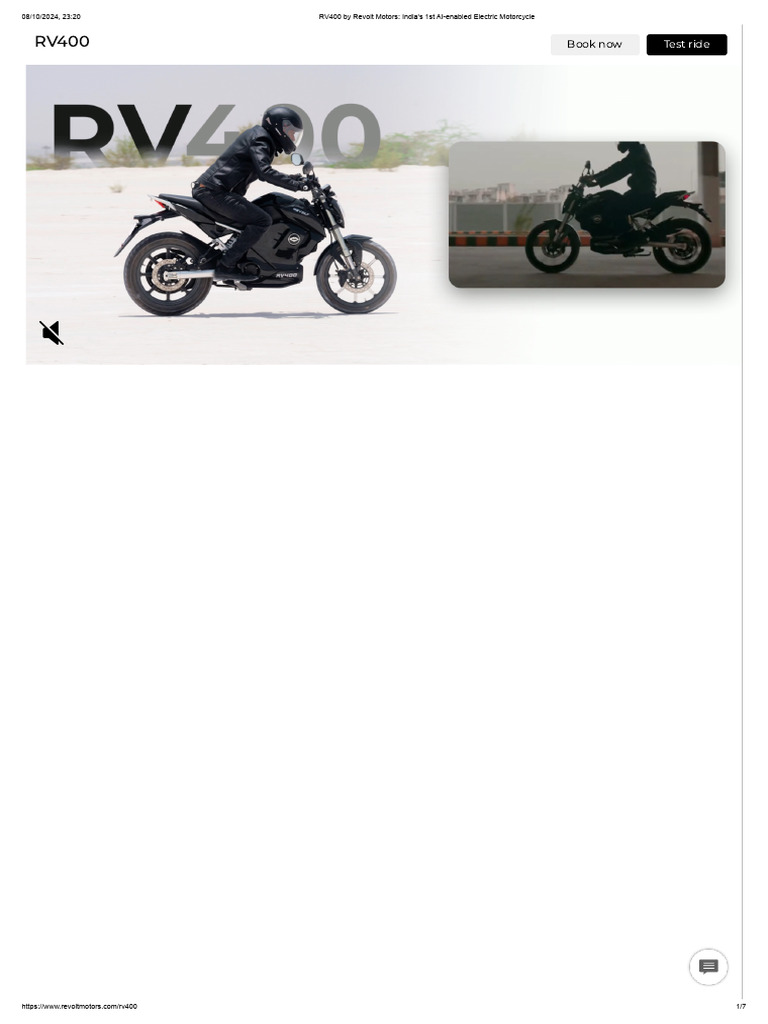 RV400 by Revolt Motors - India's 1st AI-Enabled Electric Motorcycle ...