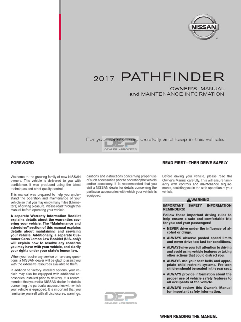 2017 Pathfinder | PDF