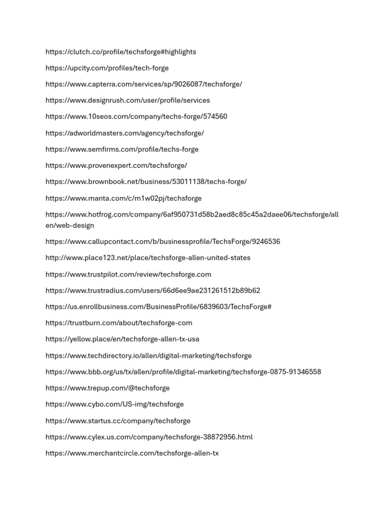 Business Profiles Backlinks | PDF | Business | Technology & Engineering