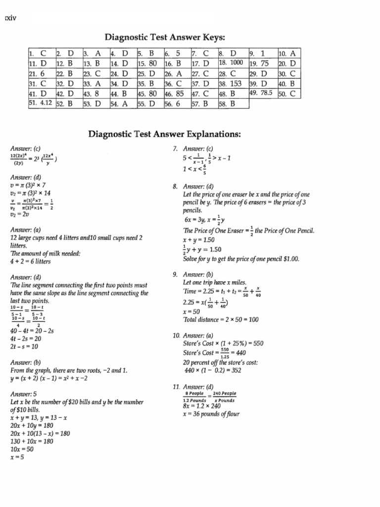 Diagnostic Exam Answers | PDF | Tests | Vocational Education