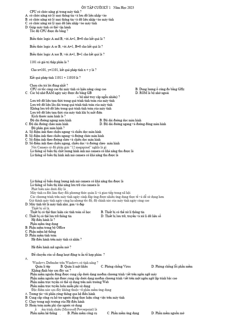 K11 ONTAP HK1 120 Cau Hs | PDF