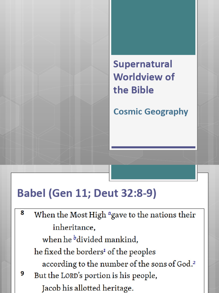 Cosmic Geography & Supernatural Worldview of The Bible - Michael Heiser ...