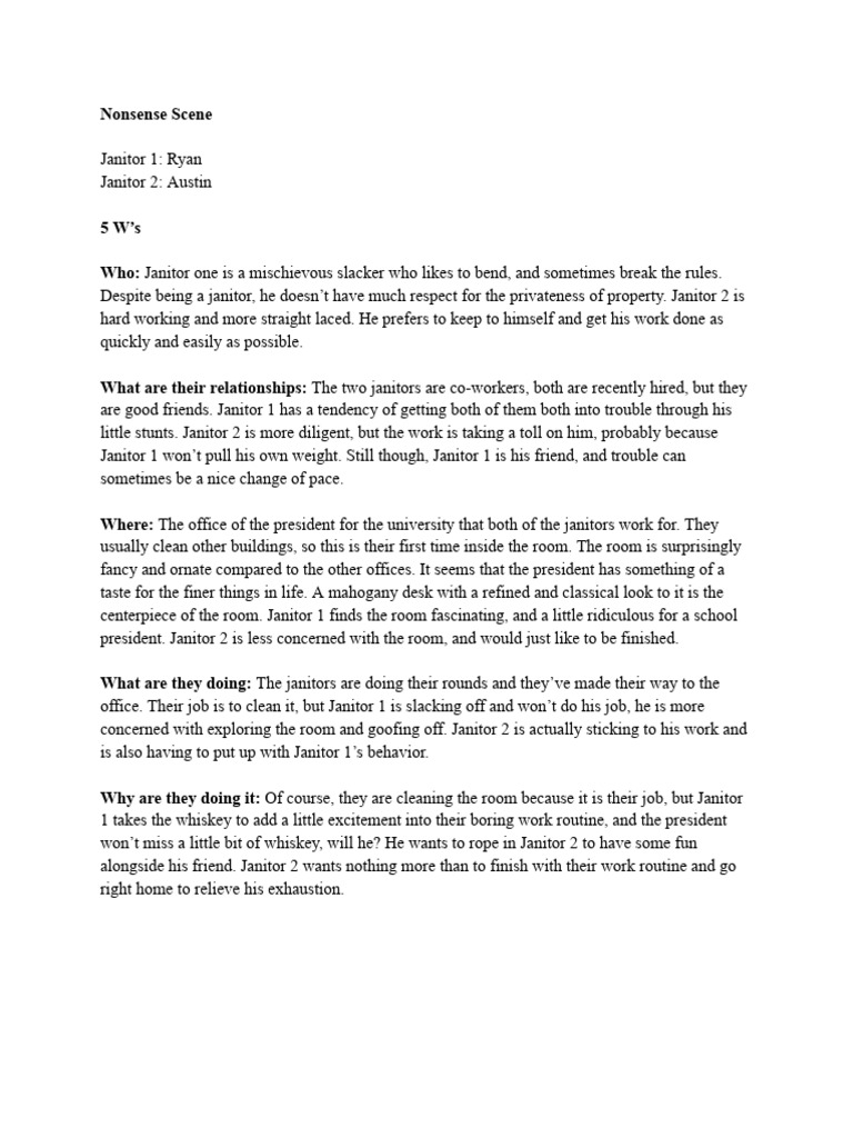 Nonsense Scene - Austin Noah and Ryan Kleim | PDF
