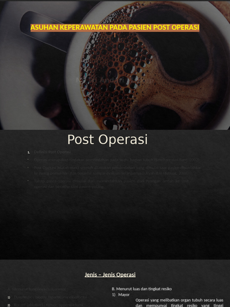 Asuhan Keperawatan Pada Pasien Post Operasi Rindapptx | PDF