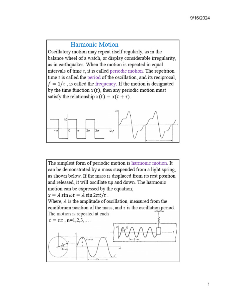 Harmonic Motion and Complex Numbers | PDF | Oscillation | Viscosity