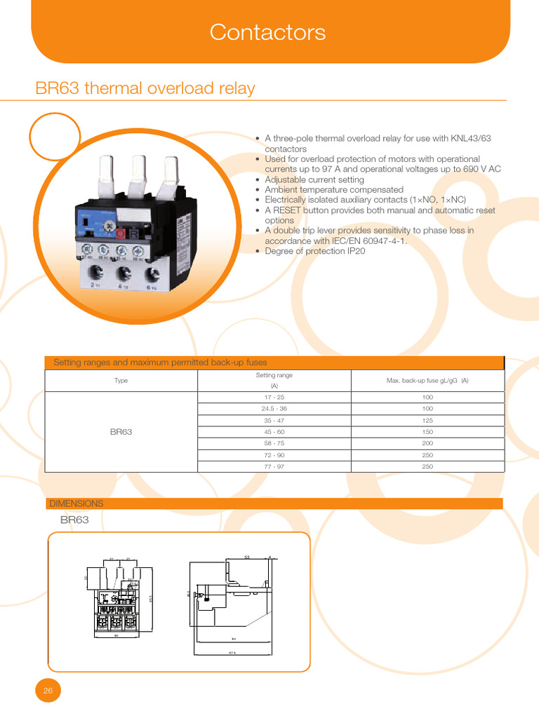 BR63_Thermal_Overload_Relay_CATALOGUE | PDF