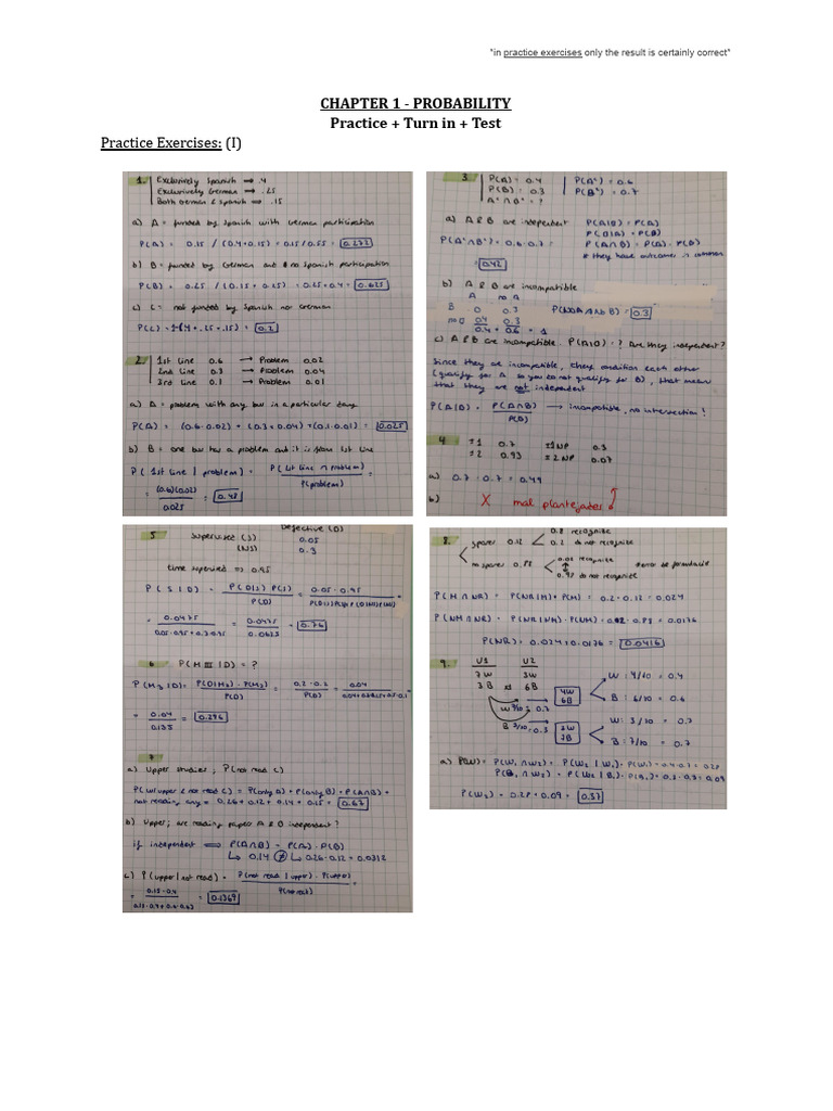 Chapter 1 - Probability | PDF