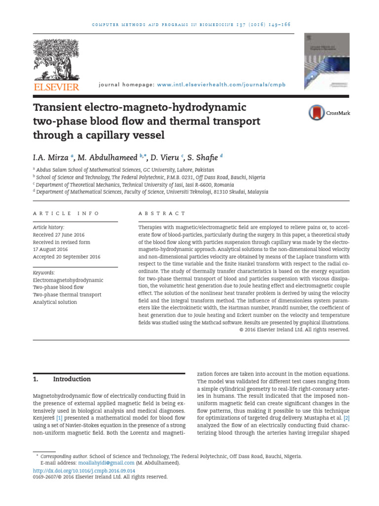14 - 8 (AF) Transient Electro-Magneto-Hydrodynamic Two-Phase Blood Flow ...
