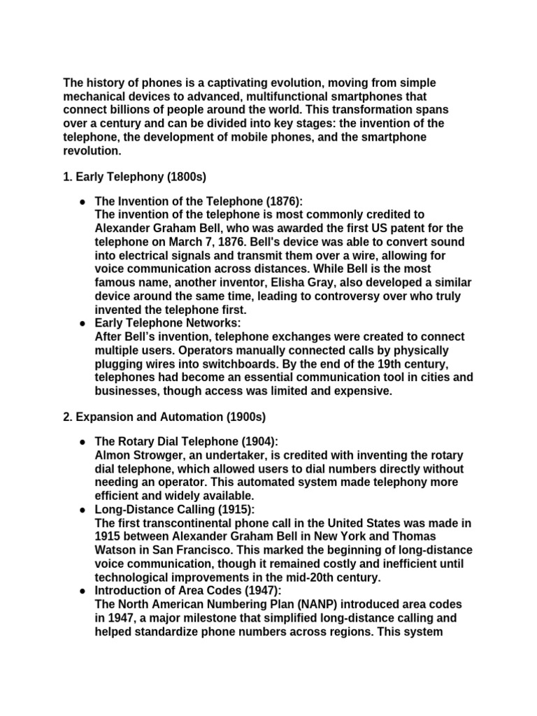 History of Phones | PDF