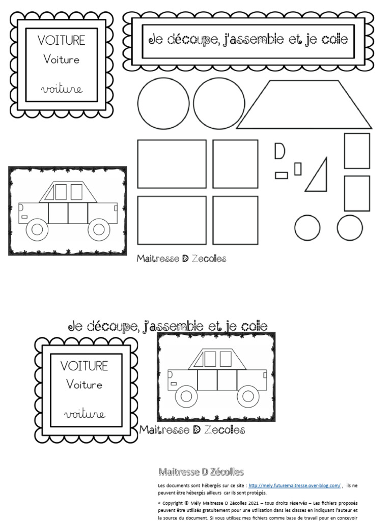 Ob Fcdbfa MDZ Je Decoupe J Assemble Et Colle | PDF