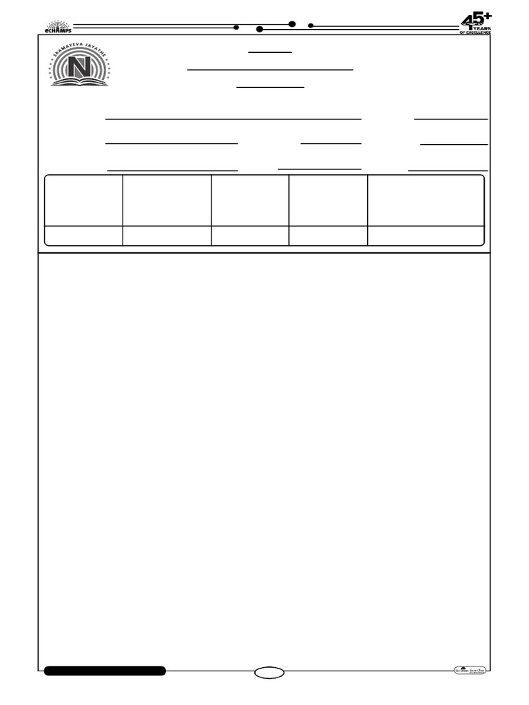 Name Class ID No. Section Marks Subject: Cbse Mid Term Revision (2024 ...