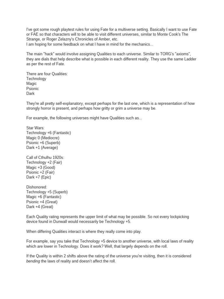 Fate Multi Verse | PDF