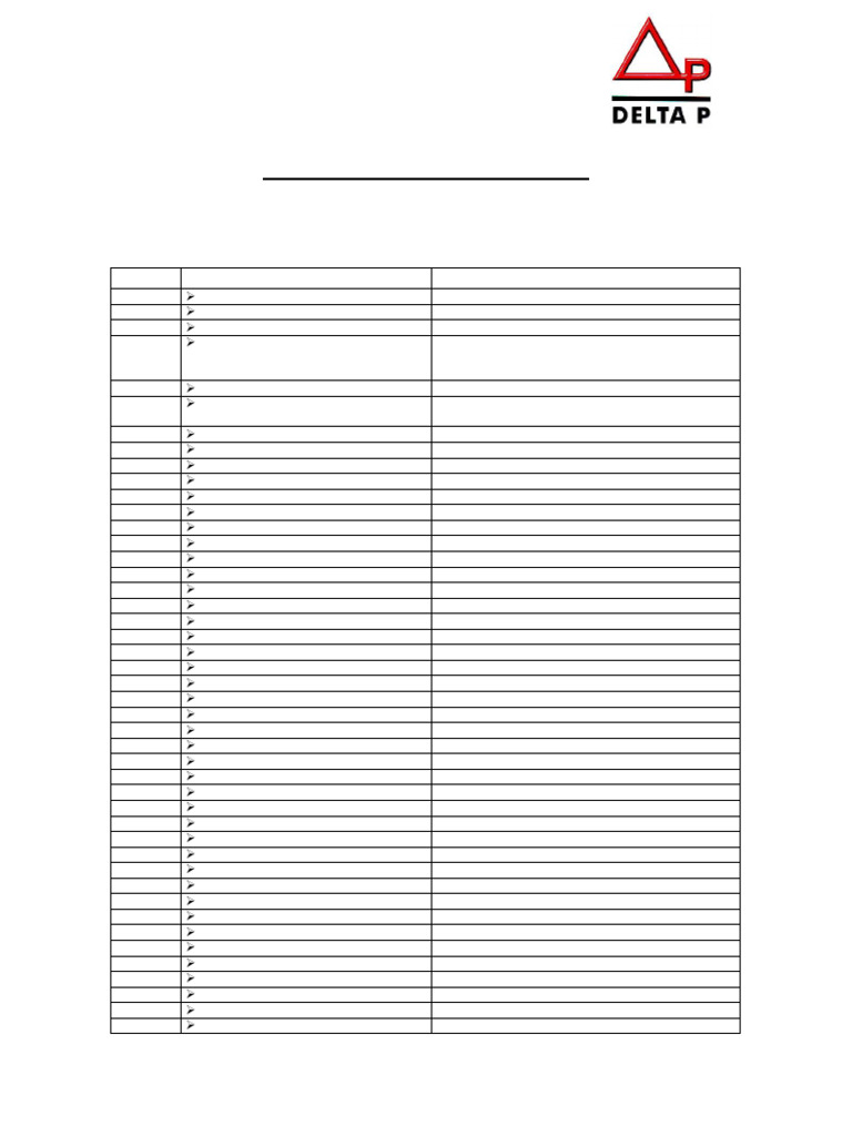 Lista de Ferramentas - DELTA P | PDF