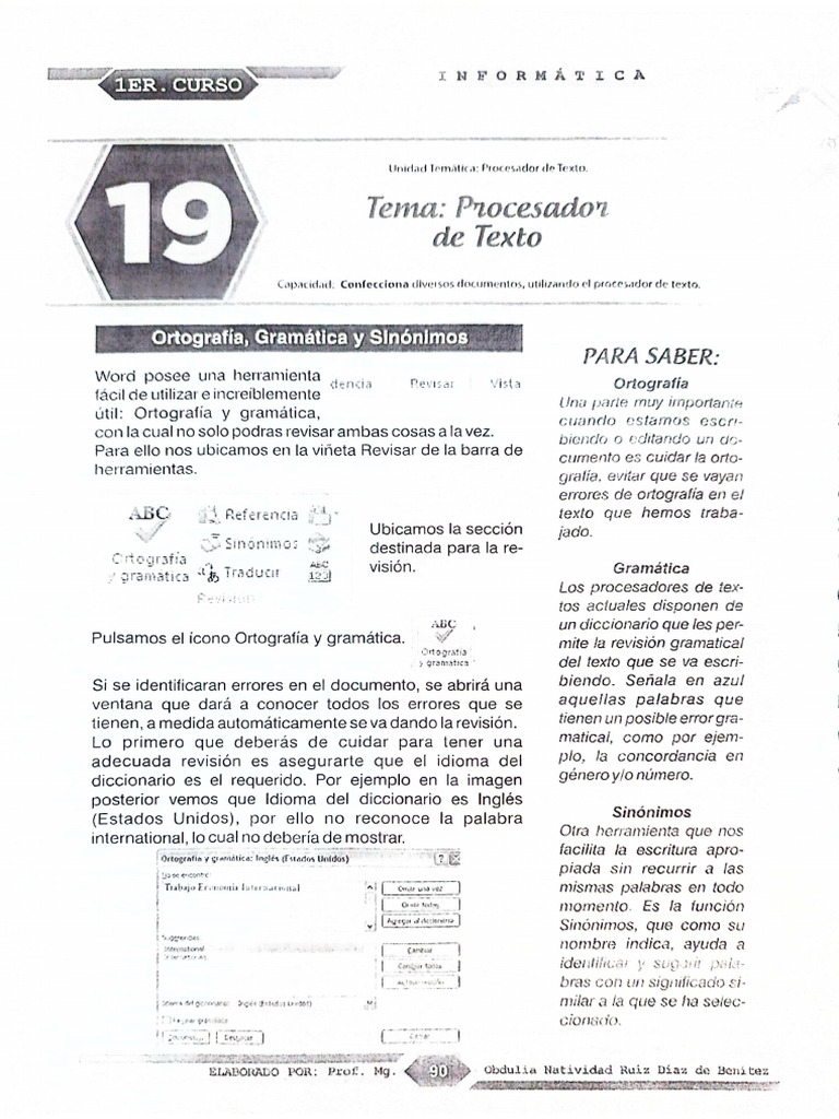Tema 19 - Procesador de Texto | PDF