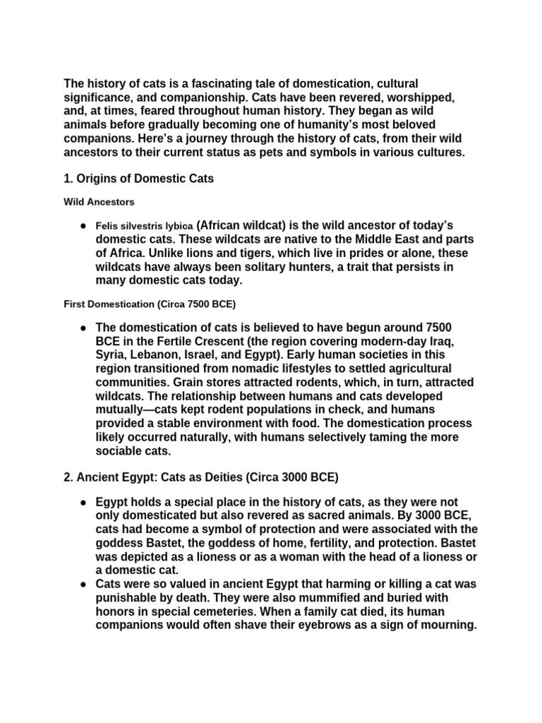 History of Cats | PDF