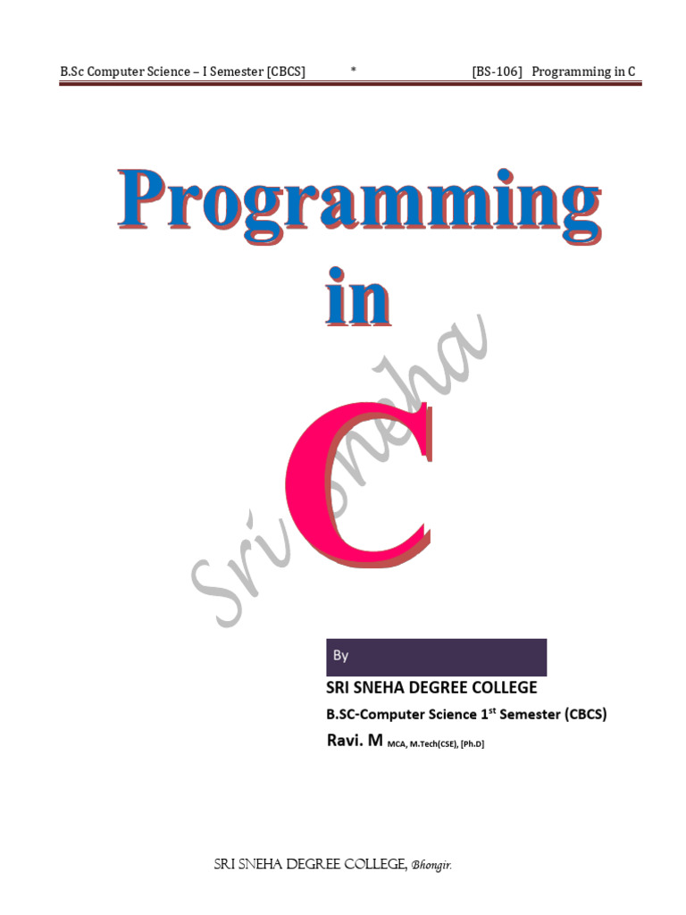Ravis - Programming in C | PDF | Compiler | Art Ravis - Programming in C | PDF | Compiler | Art