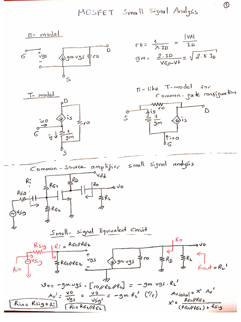 12 MOSFET - Small - Signal - Analysis | PDF
