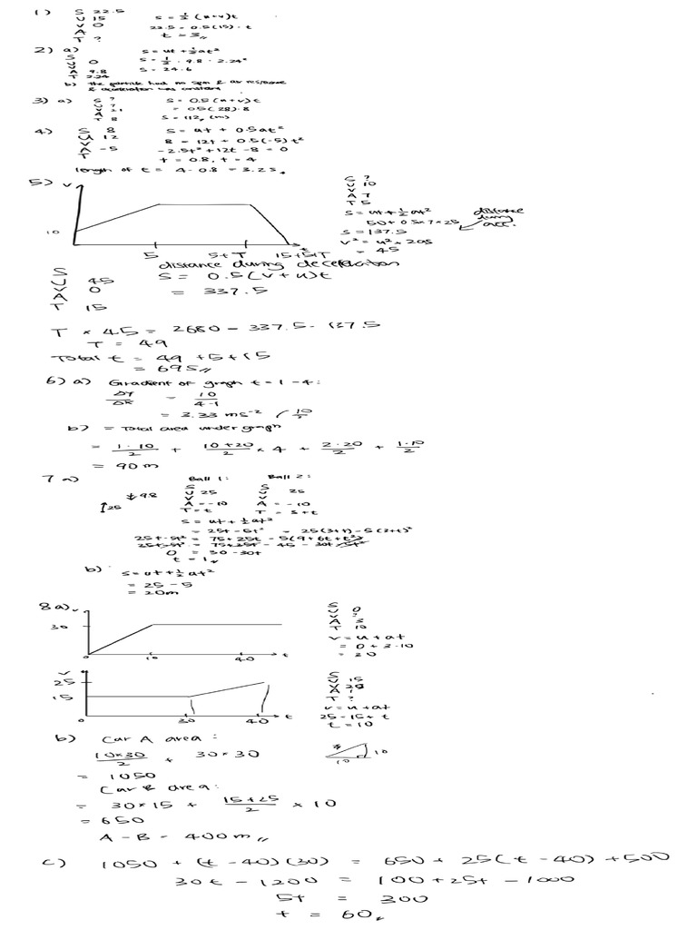 Kinematics Prep | PDF