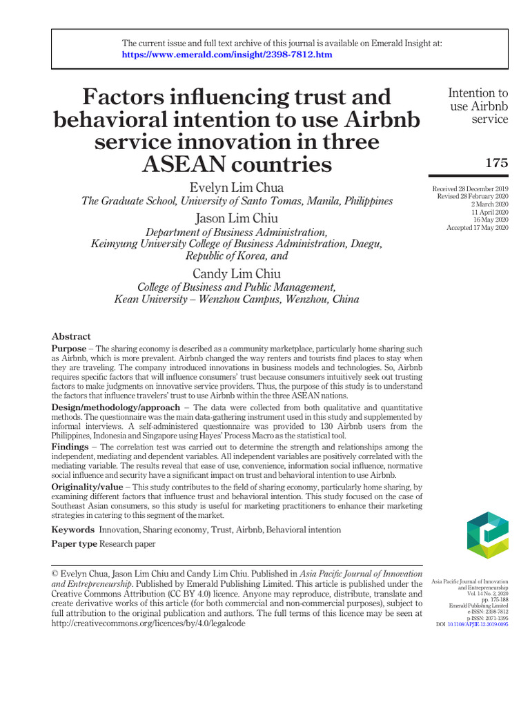 Factors Influencing Trust and Behavioral Intention To Use 2409ckryrq | PDF