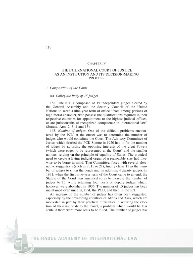 The International Court of Justice Viewed From The Bench (1976-1993 ...
