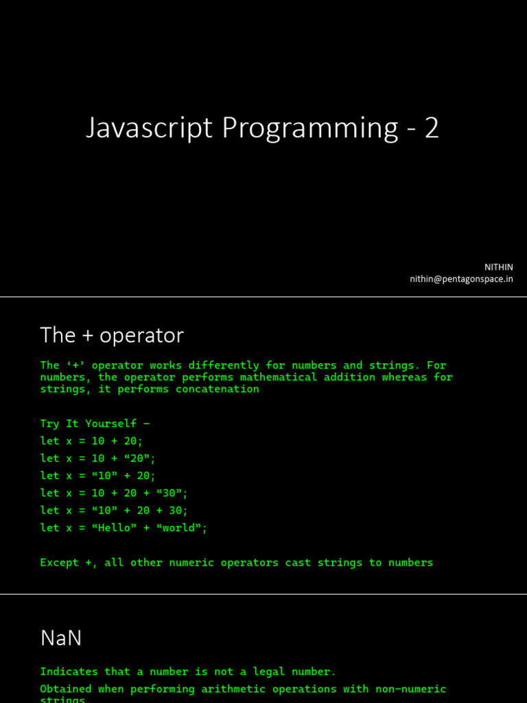 Js Programming 13-06-2024 | PDF