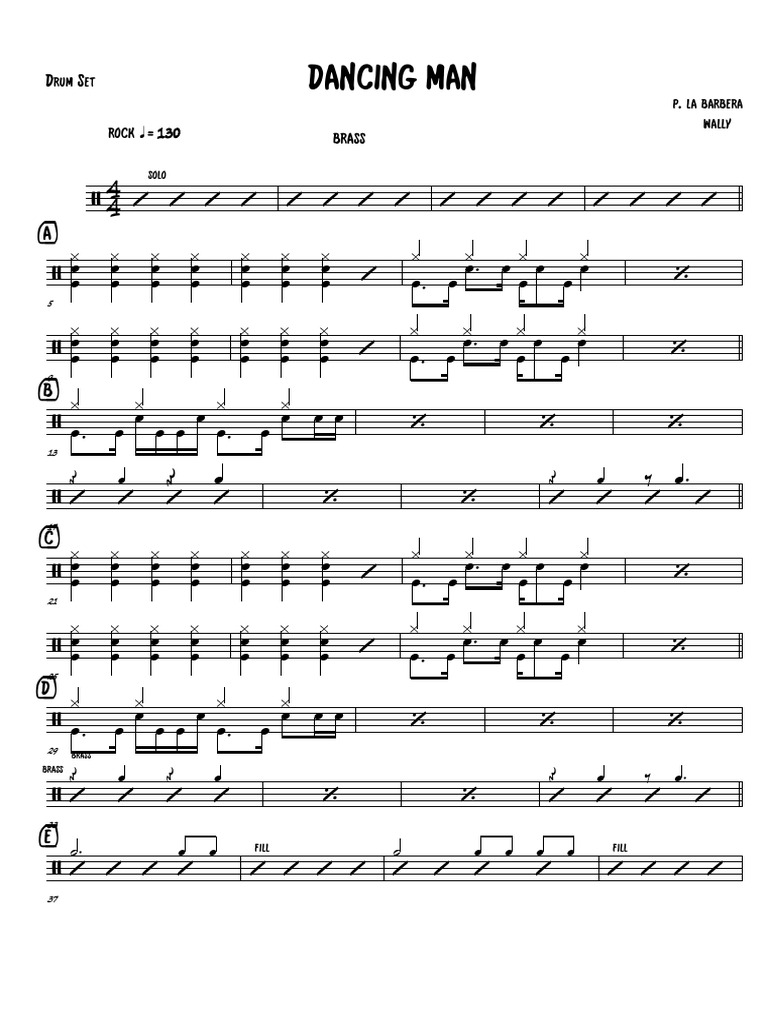 Dancing Man - Drum Set | PDF