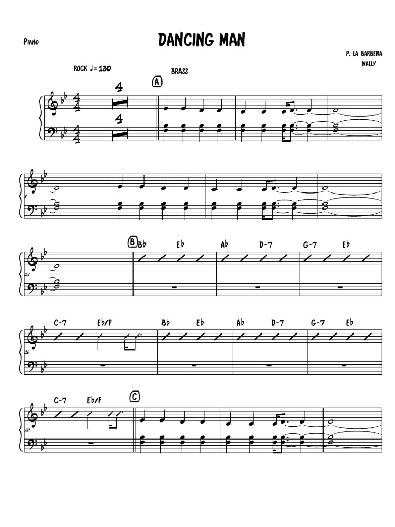 Dancing Man - Piano | PDF