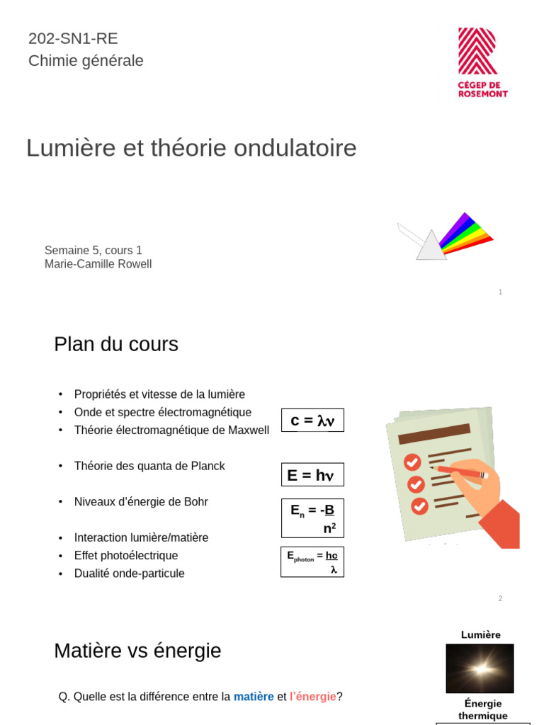 Cours 8 - Lumière Et Théorie Ondulatoire | PDF