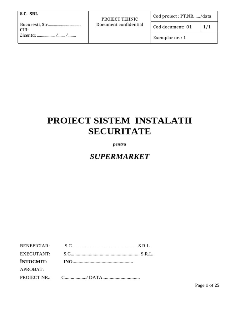 Proiect Model Spatiu Comercial | PDF