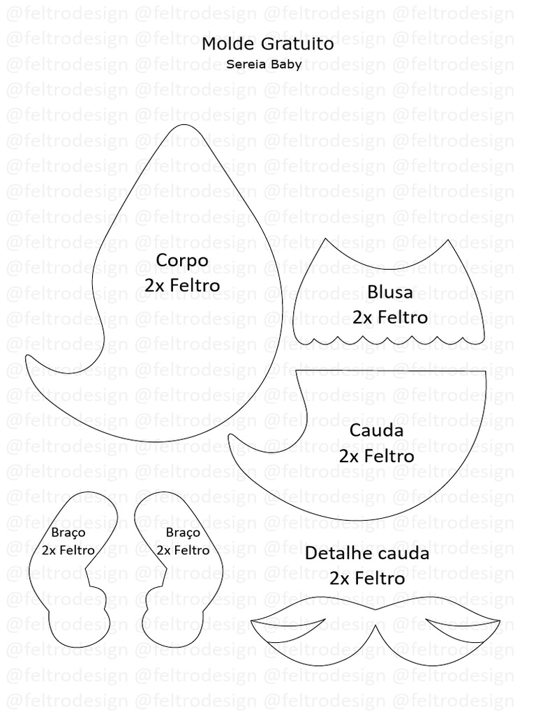 Molde Sereia Baby | PDF