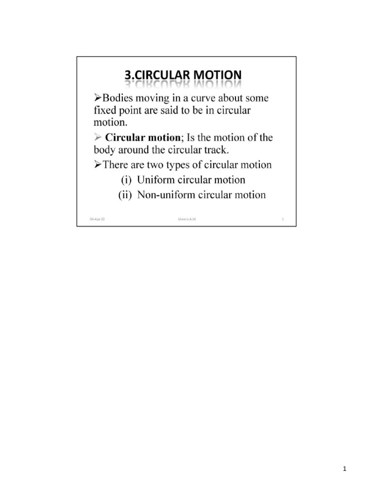 Circular Motion | PDF