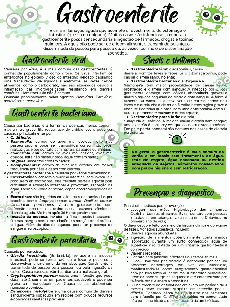 Gastroenterite (Frente e Verso) | PDF