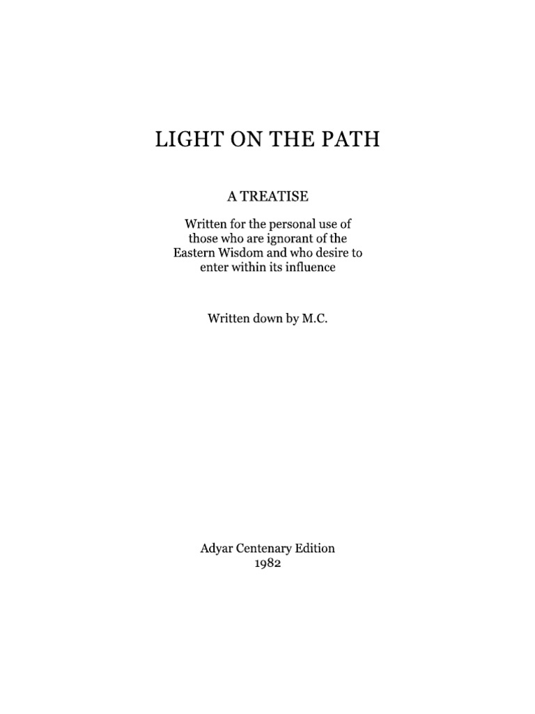 Light On The Path | PDF