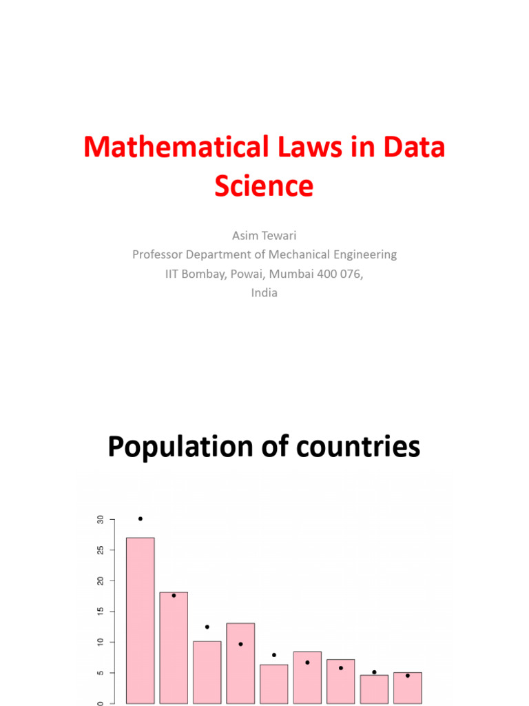 8 - Mathematical Laws Data Science | PDF | Statistical Theory