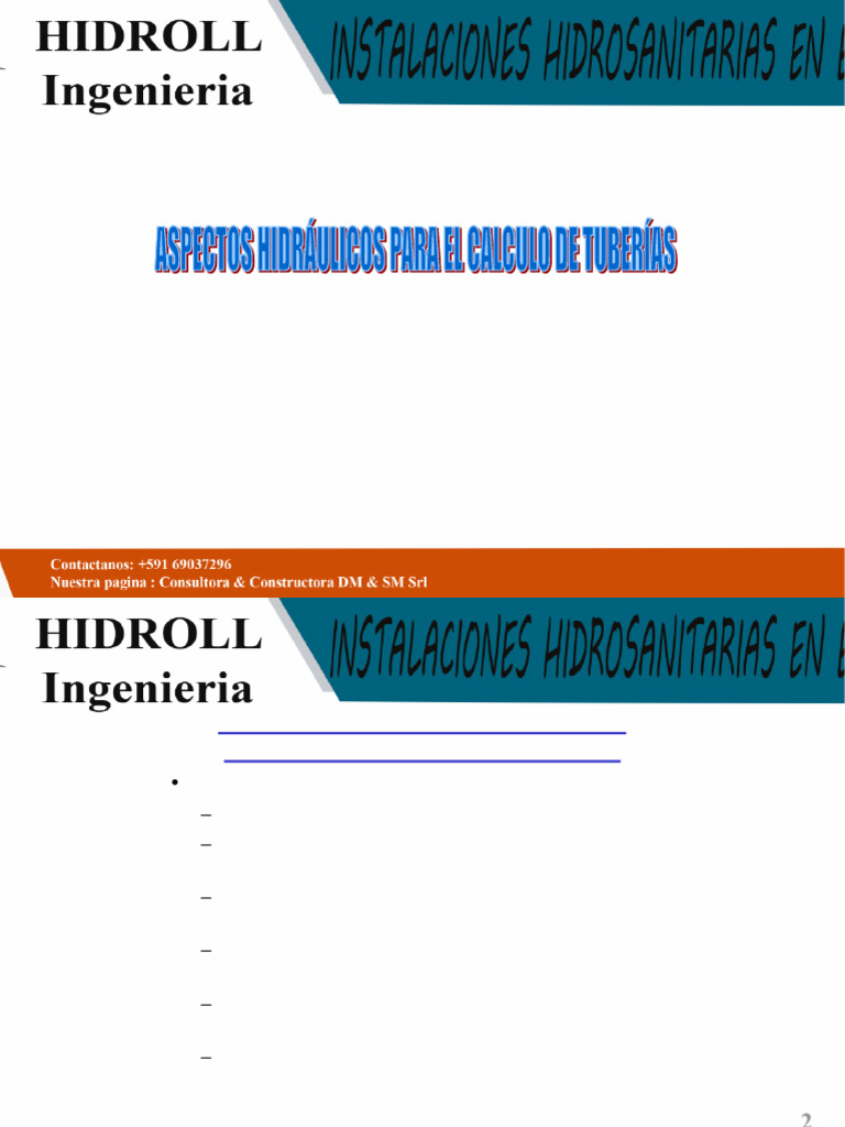Instalaciones Hidro Parte 1 | PDF