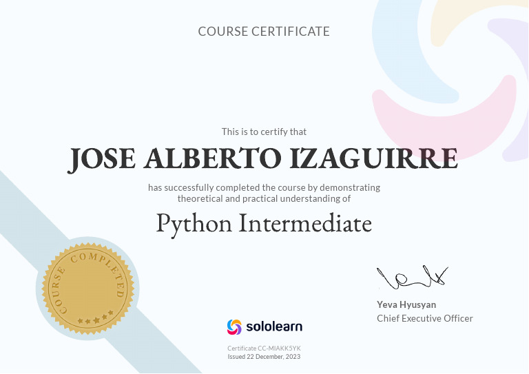 Python Certifcado Intermedio | PDF
