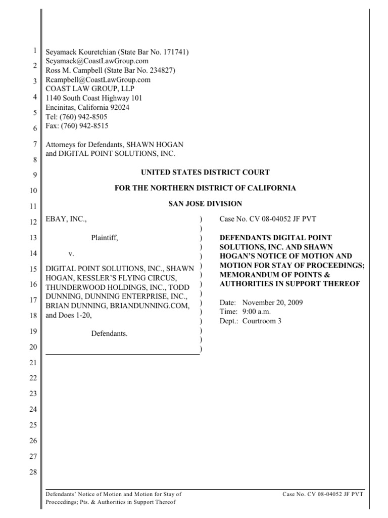 Sample Motion To Stay Proceedings | PDF