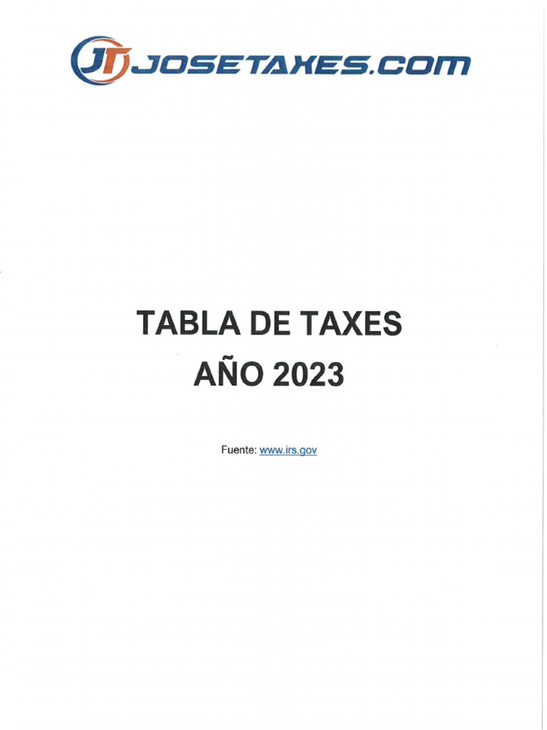 Tax Table 2023 | PDF