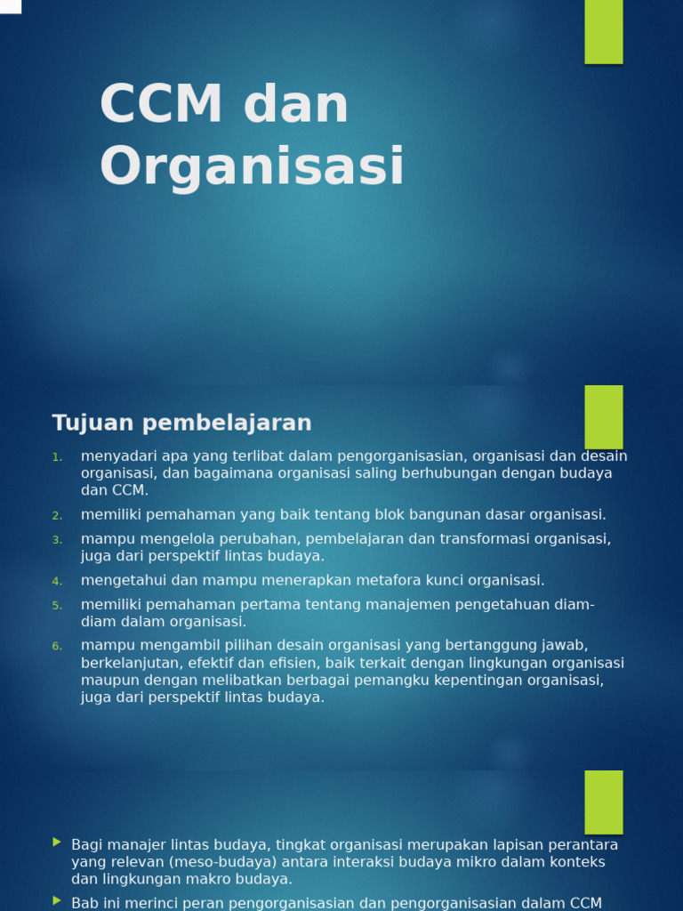 ULS 11 - CCM and Organization | PDF